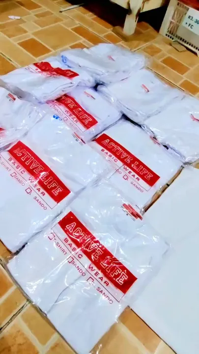 6pcs/3pcs (Active) PLAIN WHITE Cotton Inner Sando For KIDS BOY and GIRL ...