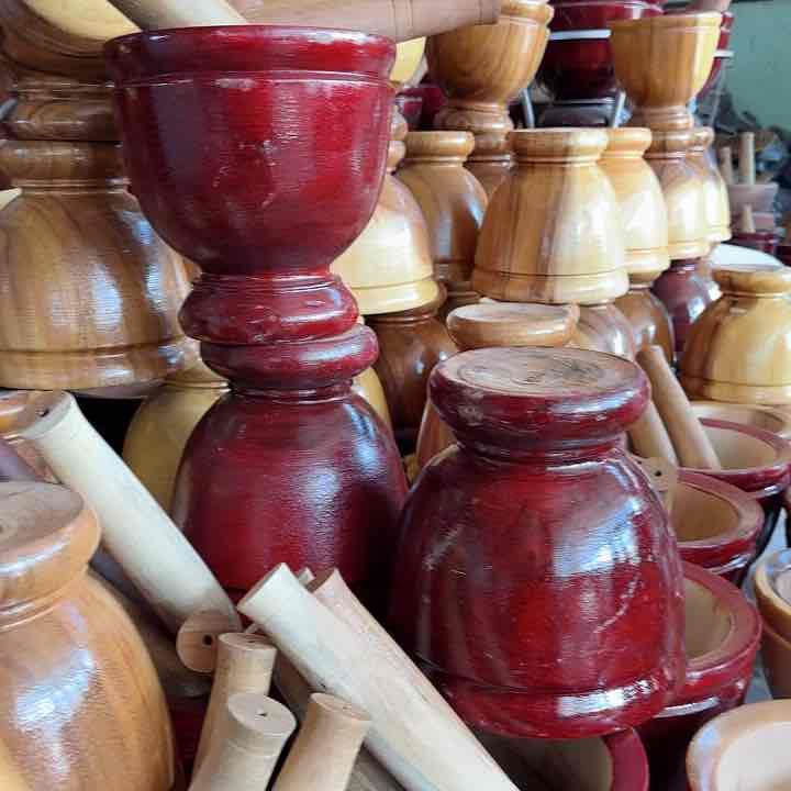 ครกไม้ ตำส้มตำ ขนาด8นิ้ว พร้อมสาก แบบสีธรรมชาติ | Lazada.co.th