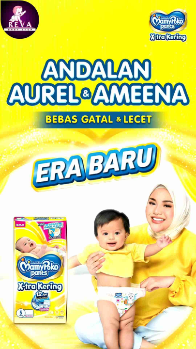MamyPoko Popok Bayi Celana E-Xtra Kering Pampers Size Ukuran ( M ) 7 ...