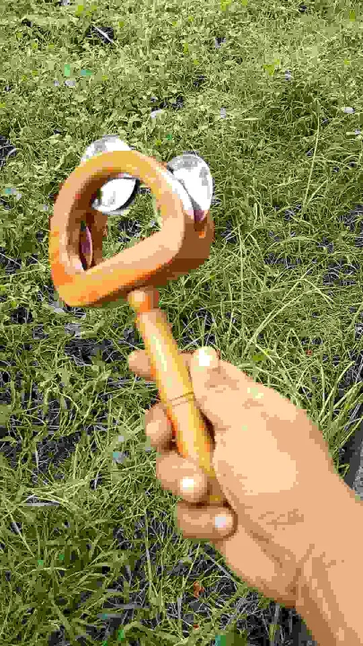 Alat musik tradisional tamborin gagang bahan kayu | Lazada Indonesia