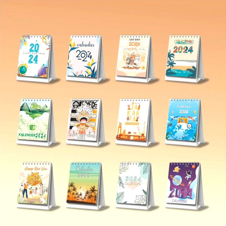 Kalender / Calendar Meja Duduk Mini 2024 Portable|kalender kecil 2024 ...