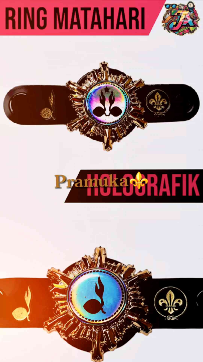 Ring kacu pramuka terbaru model MATAHARI. AM, PENGIKAT KACU, COCOK ...
