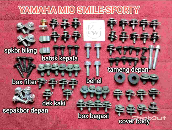 Baut Body Mio Sporty / Baut Lengkap Mio Sporty Dan Mio Sporty Mio Lama ...