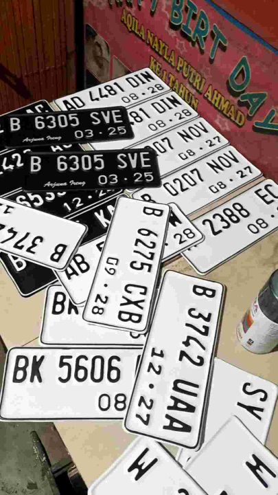 PLAT NOMOR MOTOR BERLOGO KORLANTAS FONT BARU DAN FONT STANDAR | Lazada ...