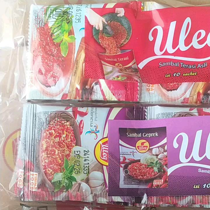 Sambal Uleg Fina 1 renteng isi 10 sachet ada 3 varian (Terasi, Teri ...