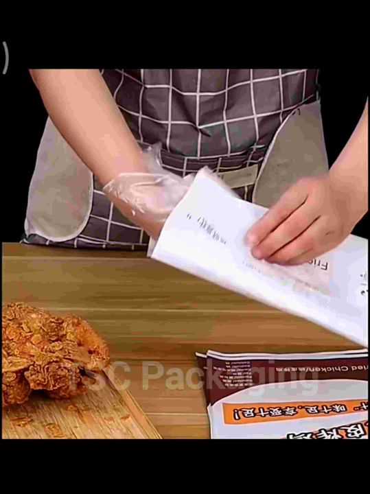 French Fries Bag /Fried Snacks Grease-Proof Paper Bag Packaging Paper ...