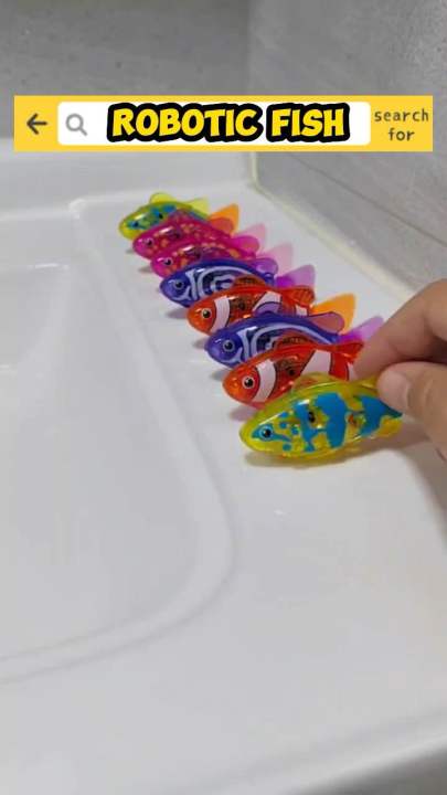 Robotic Fish With Lights Swimming Fish Pretend play fish moving toys ...