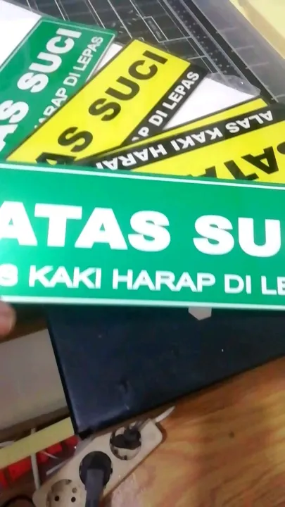 AKRILIK PAPAN TANDA TOILET WC WUDHU BATAS SUCI SANDAL / STIKER SIGNAGE ...
