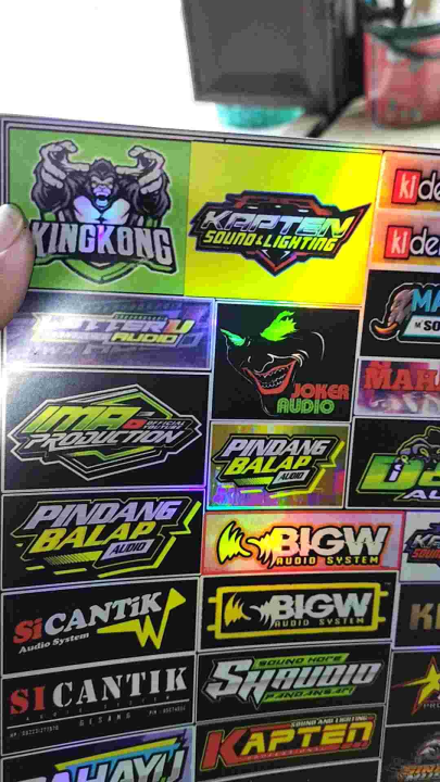 Stiker Sound | Stiker Hologram | Stiker 1 Lembar | Stiker Pack Ukuran ...