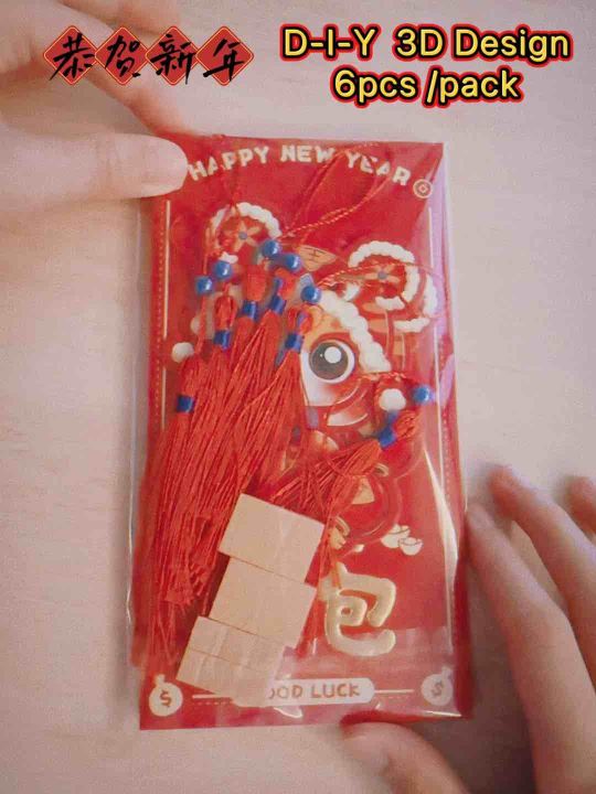 Clearance PROMO! CNY 2025 Red Packets 6pcs/pack Chinese New Year Snake ...
