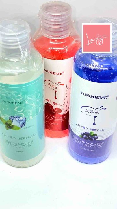 TONO HIME เจลหล่อลื่น กระตุ้นความรู้สึก แบบขวด 200ml (3 กลิ่น สตรอว์ ...