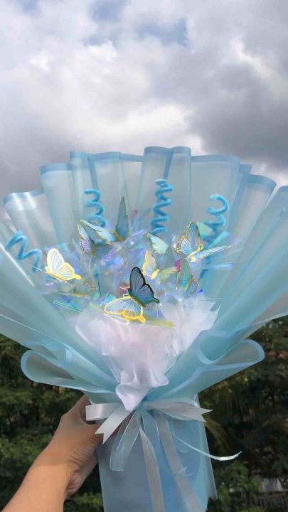 Buket kupukupu/bouquet butterfly/buket aesthetic | Lazada Indonesia