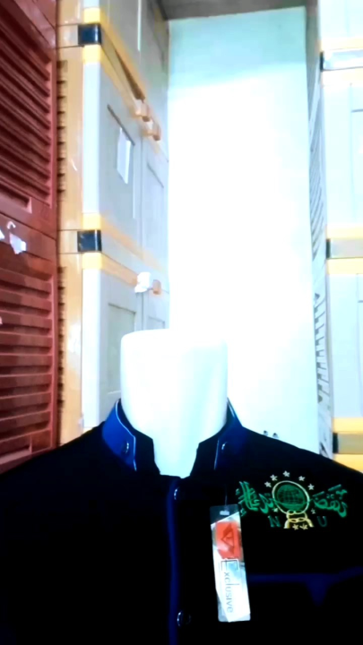 Jasko nu Bordir Terbaru Koko Lebaran 2024 Model Lis Polos Logo NU Bahan ...