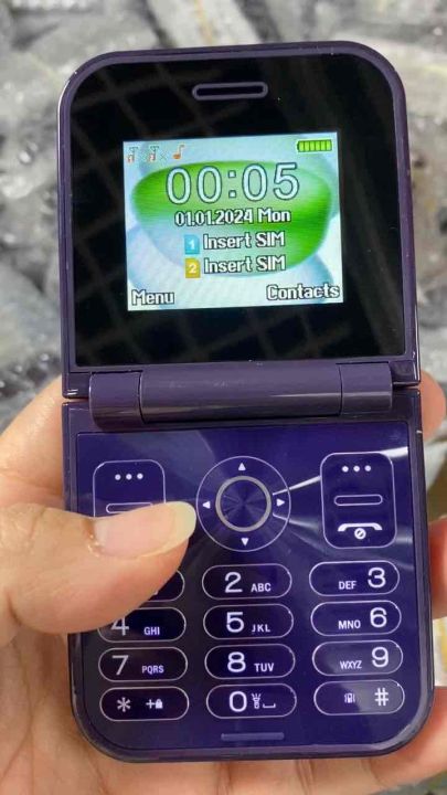 New F15 Mini folding flip phone 2.0 screen dual SIM button phone | Lazada