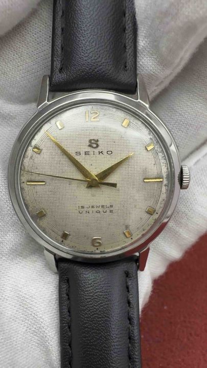 SEIKO UNIQUE 15 JEWELS ระบบไขลาน ตัวเรือนสแตนเลส นาฬิกาผู้ชาย มือสองของแท้ | Lazada.co.th
