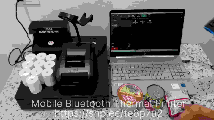 Combo Set G Thermal Printer with Basic POS System, Money Detector ...