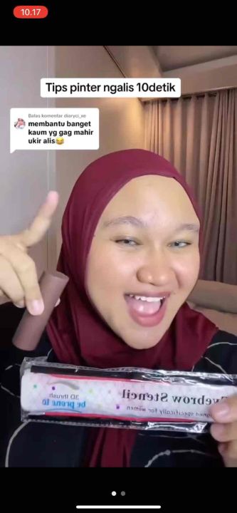 Paket Alis Hemat 3 Pcs Eyebrow Powder + Cetakan Alis Tali 12 + FREE ...