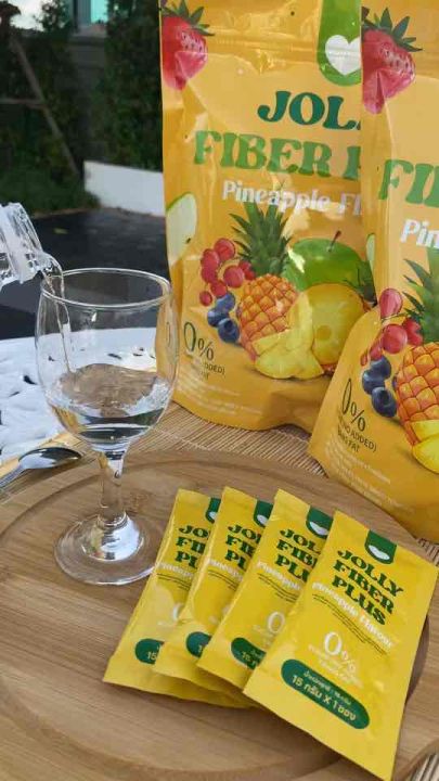 Jolly fiber โจลลี่ไฟเบอร์ (สูตร ผักผลไม้รวม และ สูตร สับปะรด) 1 ห่อ 30 ...