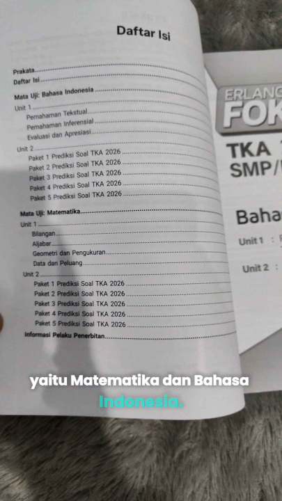 [ Erlangga ] Fokus TKA SMP/MTs 2026 / Buku TKA smp 2026 | Lazada Indonesia
