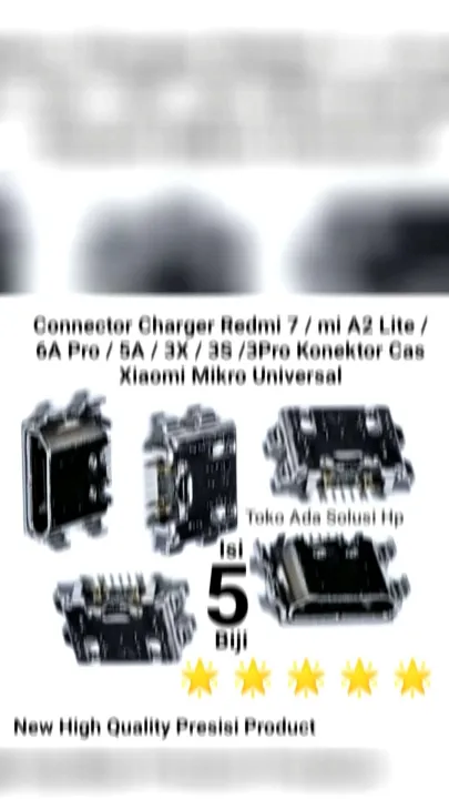 Connector Charger Redmi 7 mi A2 Lite 6A Pro 5A 3X 3S 3Pro Konektor Cas ...