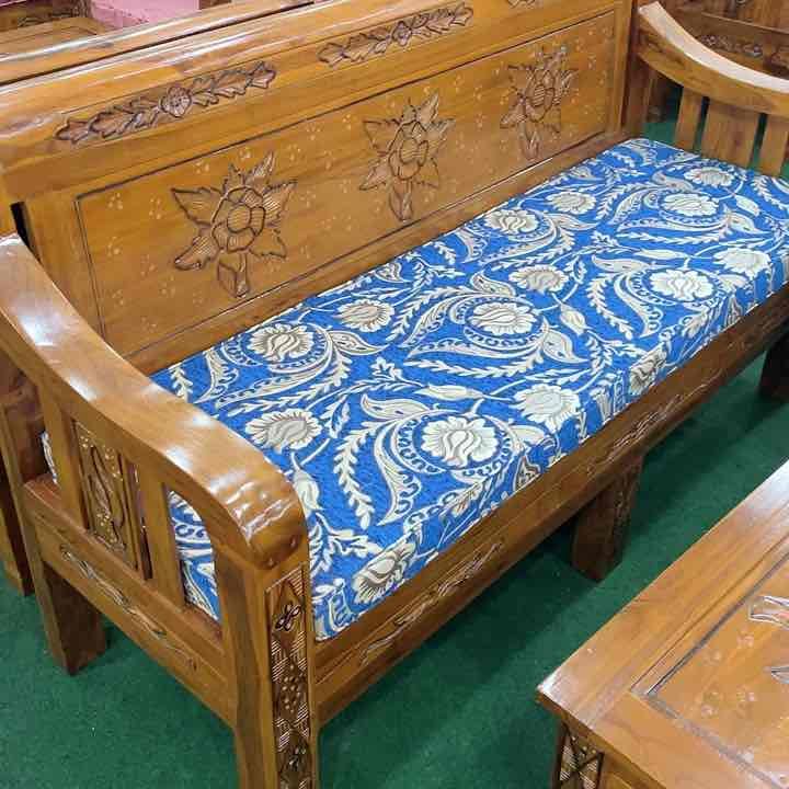 KERUSI KAYU JATI SOFA SET KAYU JATI COBRA SOFA SET Teak wood full set ...