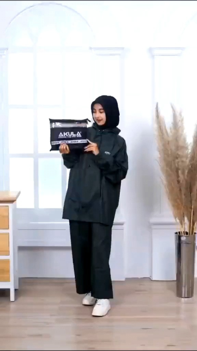 AKULA Jas Hujan Raincoat Mantel Pria Wanita Terbaik Anti Rembes Bahan ...