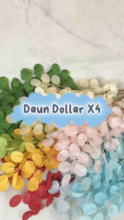 [DAUN DOLLAR X4] DEDAUNAN ARTIFICIAL LEAF DAUN PALSU DOLLAR DOLAR KOIN ...
