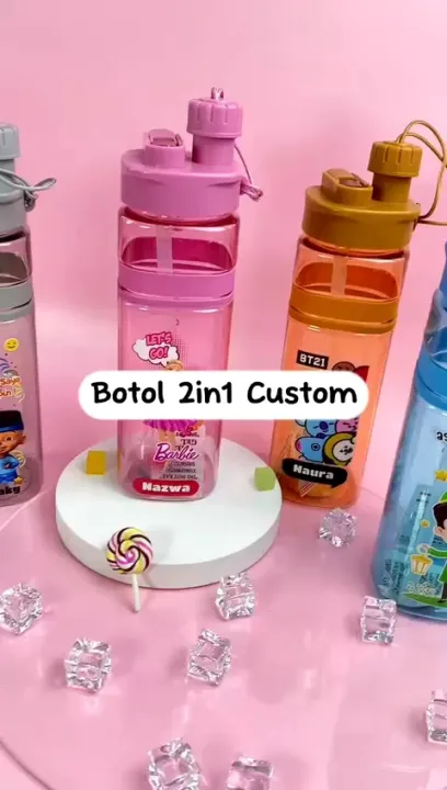 Custom Botol Minuman - 2in1 & My Bottle - Gambar Barbie | Lazada Indonesia