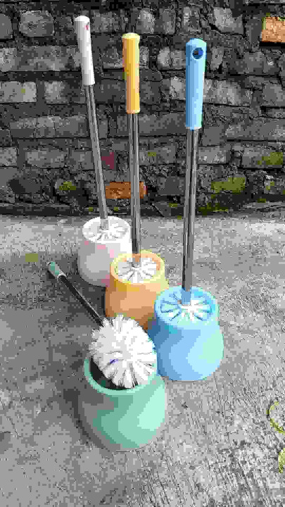 Sikat Toilet Bulat Stainless Steel / Sikat Wc Bulat + Tempat closet ...