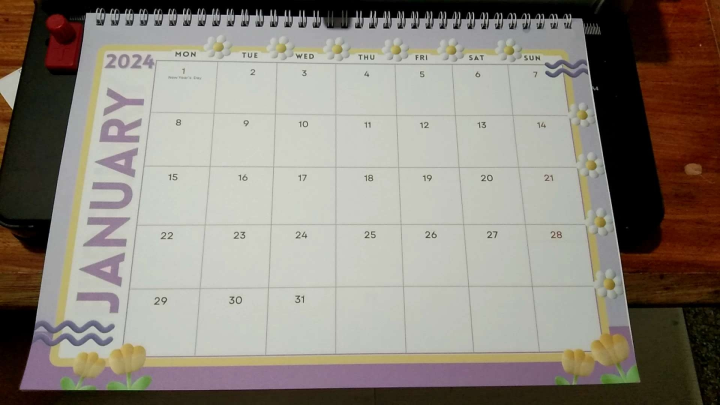 A4 size Writable Table Planner Calendar 2024 | Lazada PH