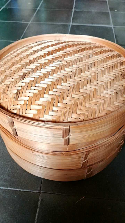 Klakat dimsum bulat - klakat besar susun 2 - klakat bambu - diameter ...