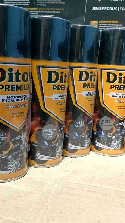 Diton Premium Pilox Pilok Cat Semprot Ready Berbagai Warna Grey Abu ...