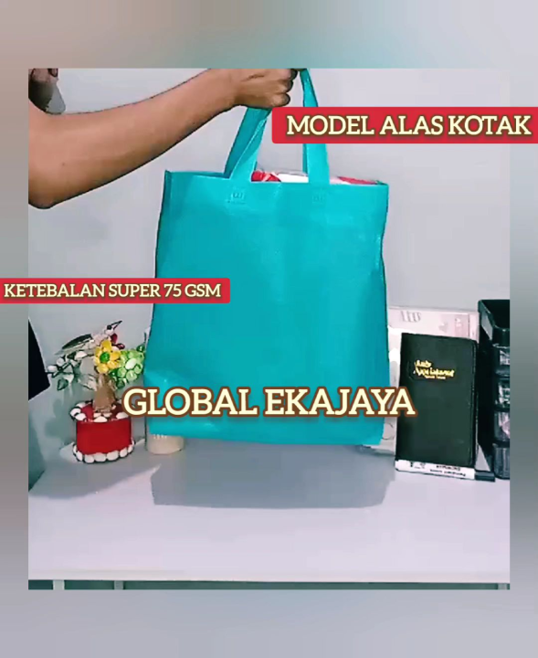 (Model Alas Box / Kotak) Uk 30x40x10 cm Tas Kain SpunBond Goodie Bag ...