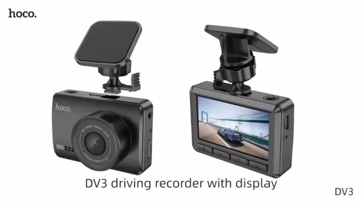 Hoco DV3 Driving Recorder Dual Channel 2.45 “ Display กล้องติดรถยนต์ ...