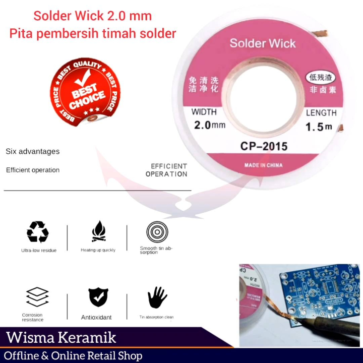 Solder Wick CP2015 Pita pembersih timah solder 2 mm panjang 1.5 meter | Lazada Indonesia