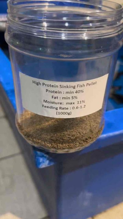 Protein 40%-High Protein Fish Sinking Pellet 1.5 mm ( 500g /1000g ...