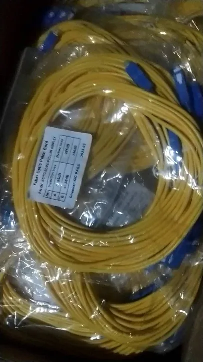 Kabel fiber optic Patchcore single SC UPC panjang 3 Meter diameter 3 MM ...