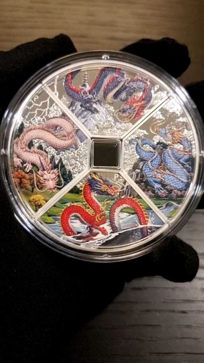 [Very Rare & Collectible] Year of the Dragon Quadrant 2024 1oz Silver ...