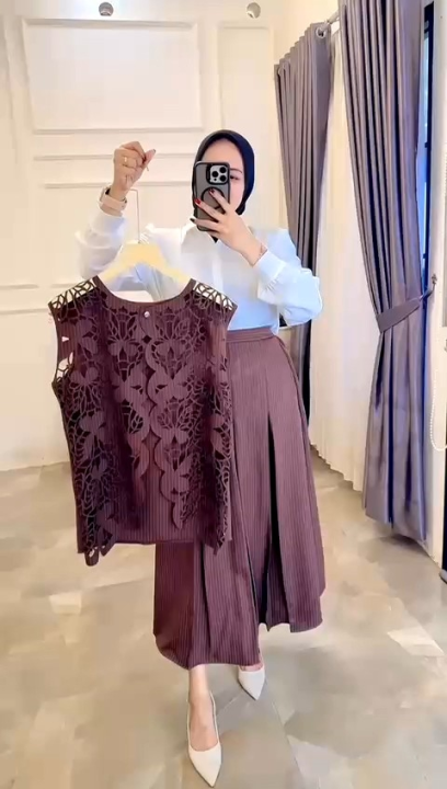 Alodi Set 3in1 Wanita – Outer Laser Cut + Inner Shakila Premium + Rok ...