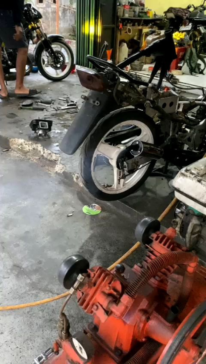 Knalpot suzuki satria 2 tak hiu dan lumba standar racing suara garing ...