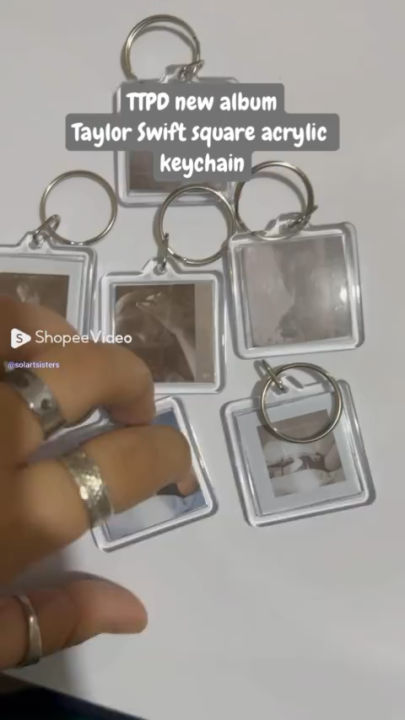 Fanmade Taylor Swift Album Acrylic Square Keychain Keychains Aesthetic ...