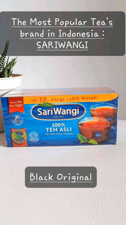 Indonesian Tea Sariwangi Brand Original Asli 30 teabags Unilever ...