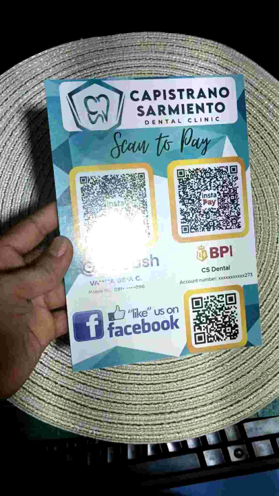 Customized GCASH QR Code 3mm sintra board Embossed QR with STAND ...