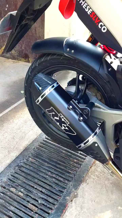 EXOS RACING RX7 FULL EXHAUST SYSTEM FOR HONDA CLICK 125I (BLACK and ...