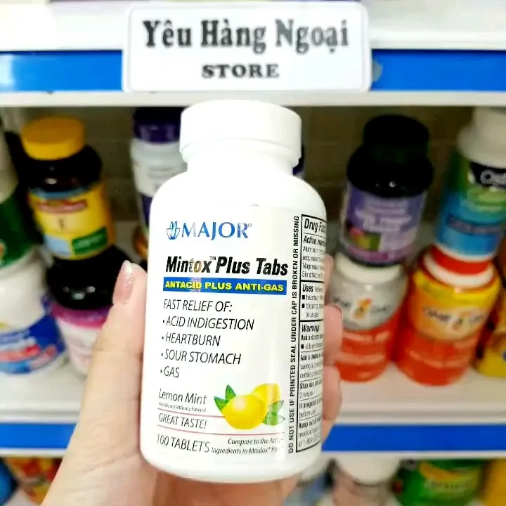 Major Mintox Plus Tabs Antacid Plus Anti-Gas 100 Viên Của Mỹ. | Lazada.vn