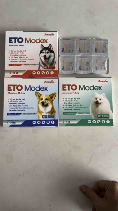 Vemedim ETO Modex Cho Chó - diệt ve, bọ chét, cháy rận, ghẻ xà mâu ...