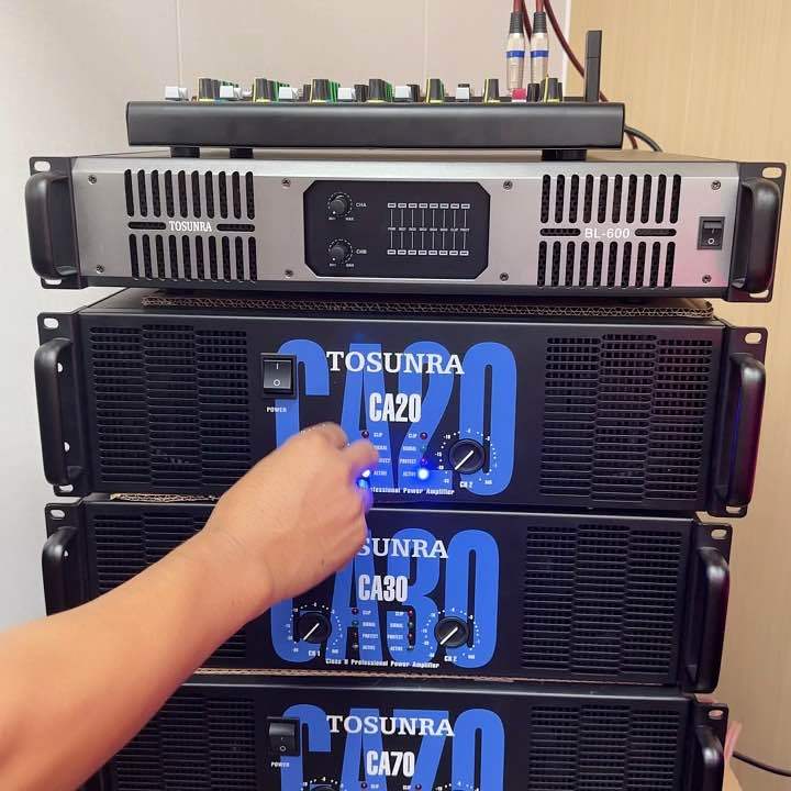 🥇【TOSUNRA】CA20 PURE POWER AMPLIFIER 1200W*2 8Ω Karaoke Professional ...