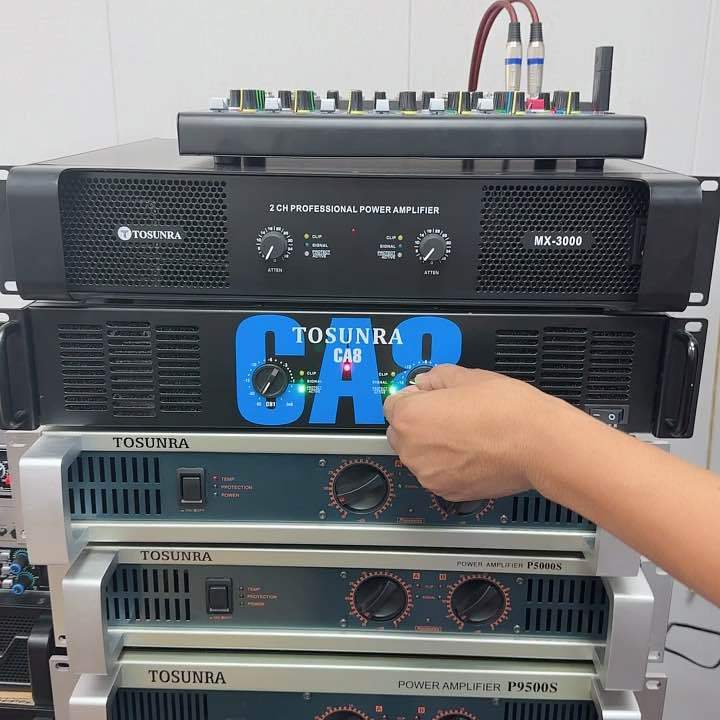 🥇【TOSUNRA】 CA8 POWER AMPLIFIER MAX POWER 150W*2 Karaoke Professional ...