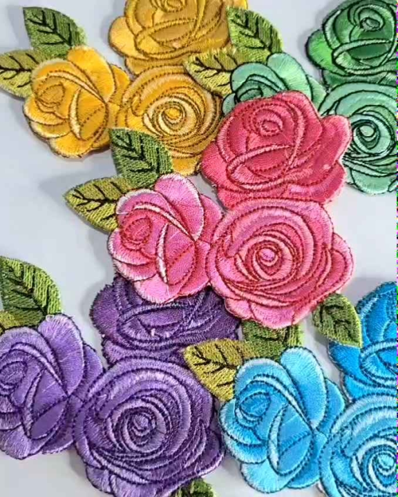 patch bunga rose/aplikasi bordir/patch iron | Lazada Indonesia
