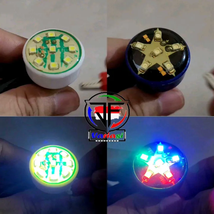 Lampu Stop Rem LED Bulat Mini Kaki 2 H6 Arus DC 12 Volt Universal Bisa ...